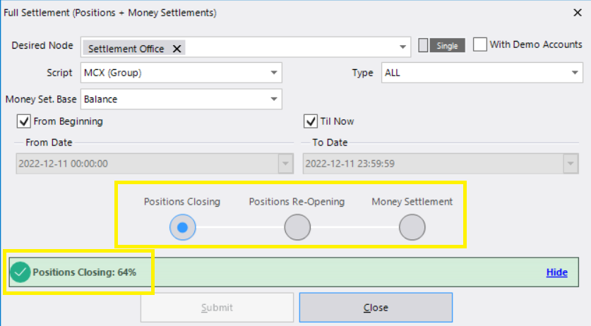 How to Make Weekly Settlement - Ark Technologies - Help Desk